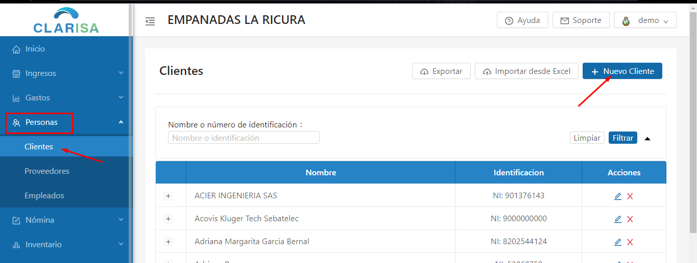 Como crear un Cliente